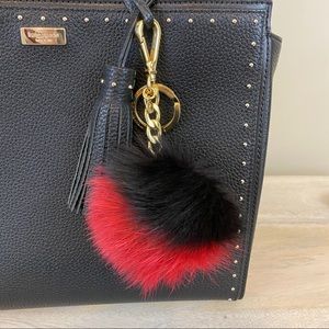 MICHAEL Michael Kors | Accessories | Michael Kors Xl Bicolor Pom Bag Charm Euc | Poshmark